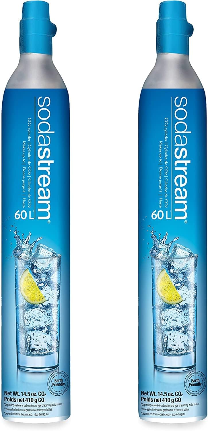 Amazon.com: SodaStream CO2 Gas Refill Pack - 2 Cylinders, BLUE Screw-in ...
