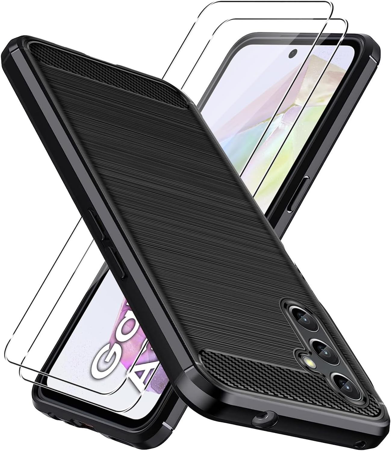 GEJEFA Case for Samsung Galaxy A35 5G + 2 Pack Screen Protector, Shock ...