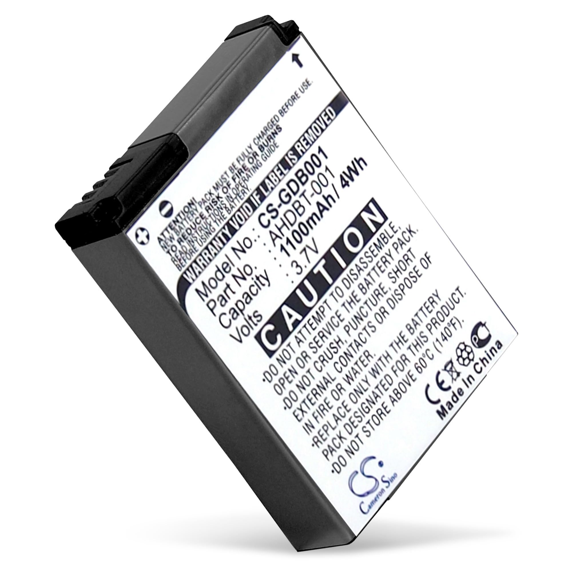 Cameron Sino 1100mAh/4.07Wh Camera ABPAK-001, AHDBT-001, AHDBT-002 ...