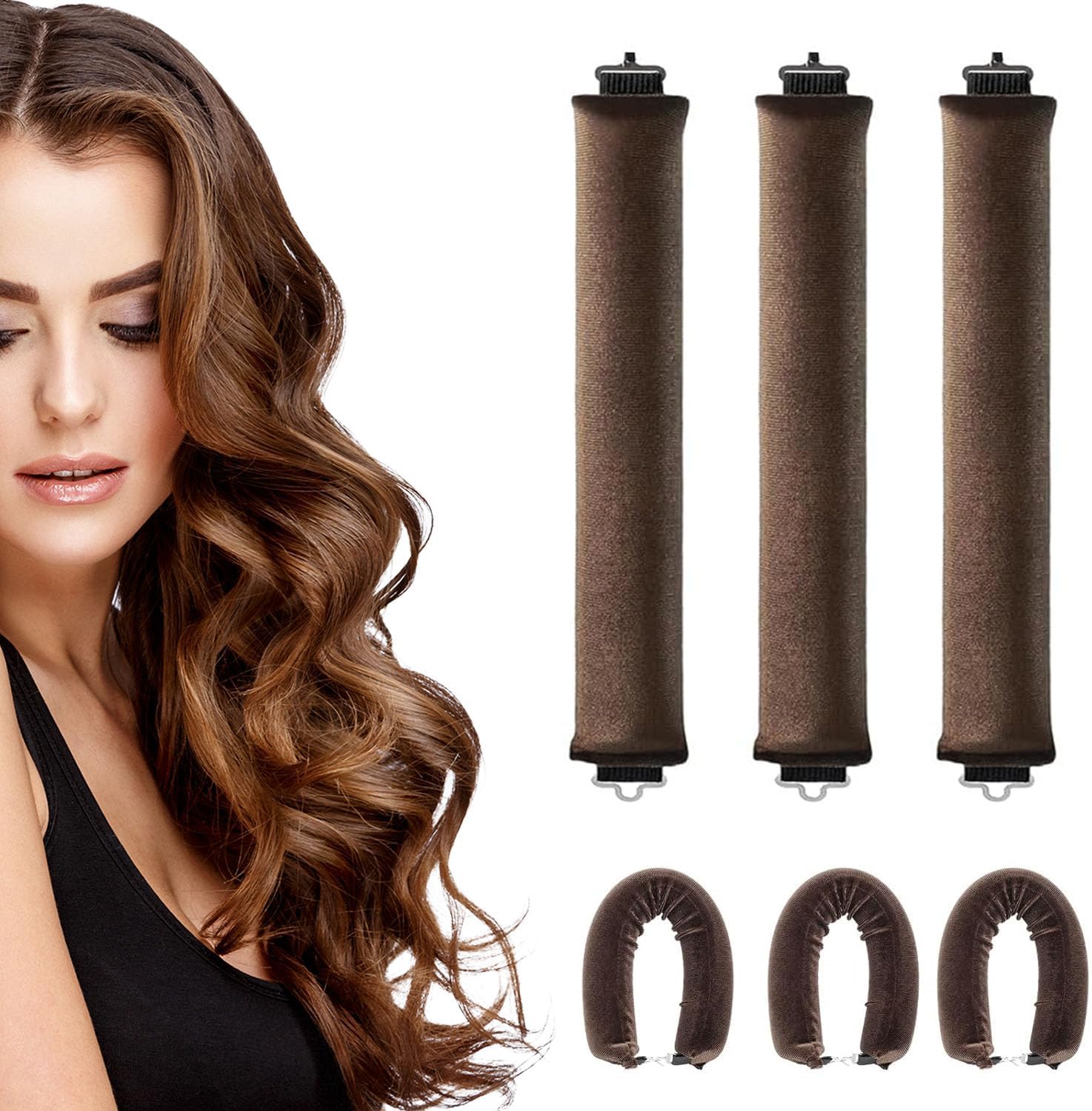 Amazon.com : Heatless Hair Curler, Heatless Curling Rods with Hook ...