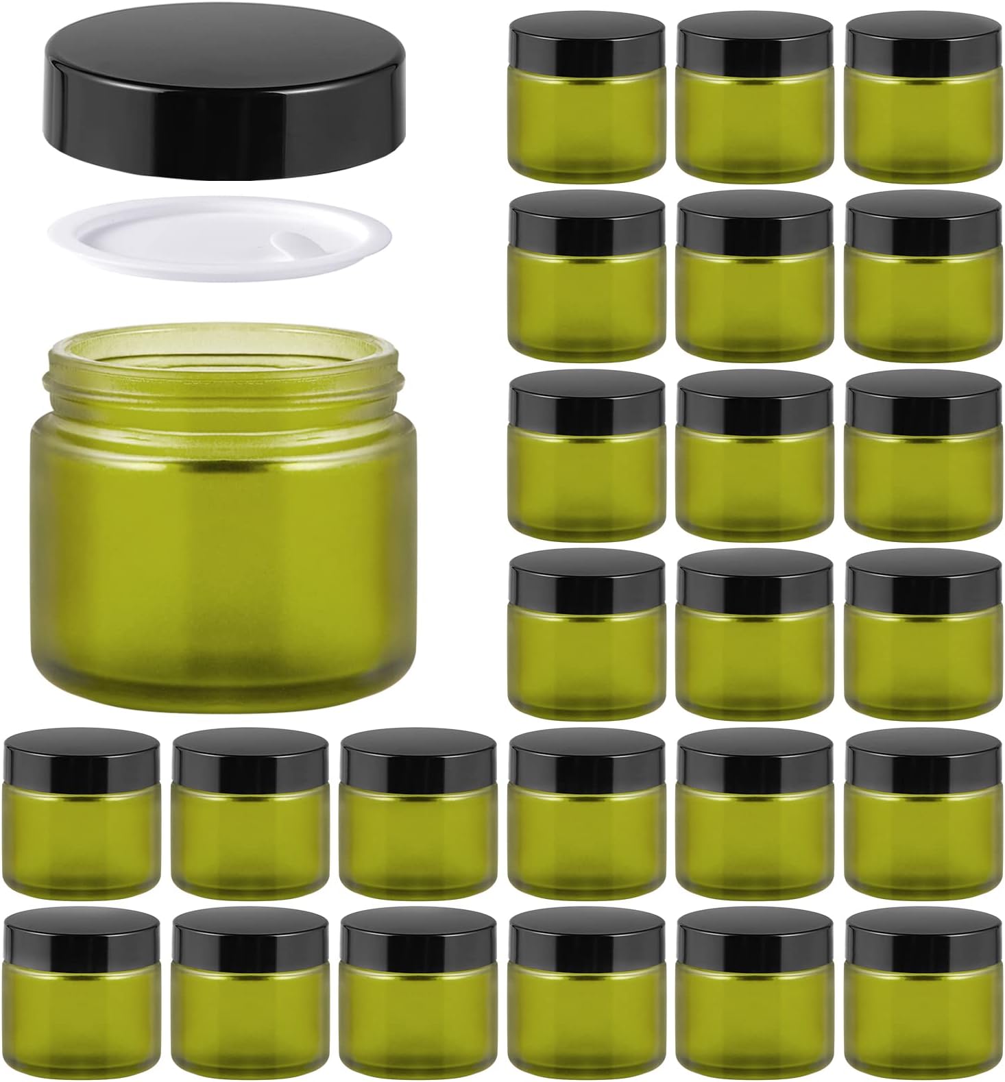 Amazon.com: Norme 24 Pcs 4 oz Glass Jars with Lids Leakproof Round ...