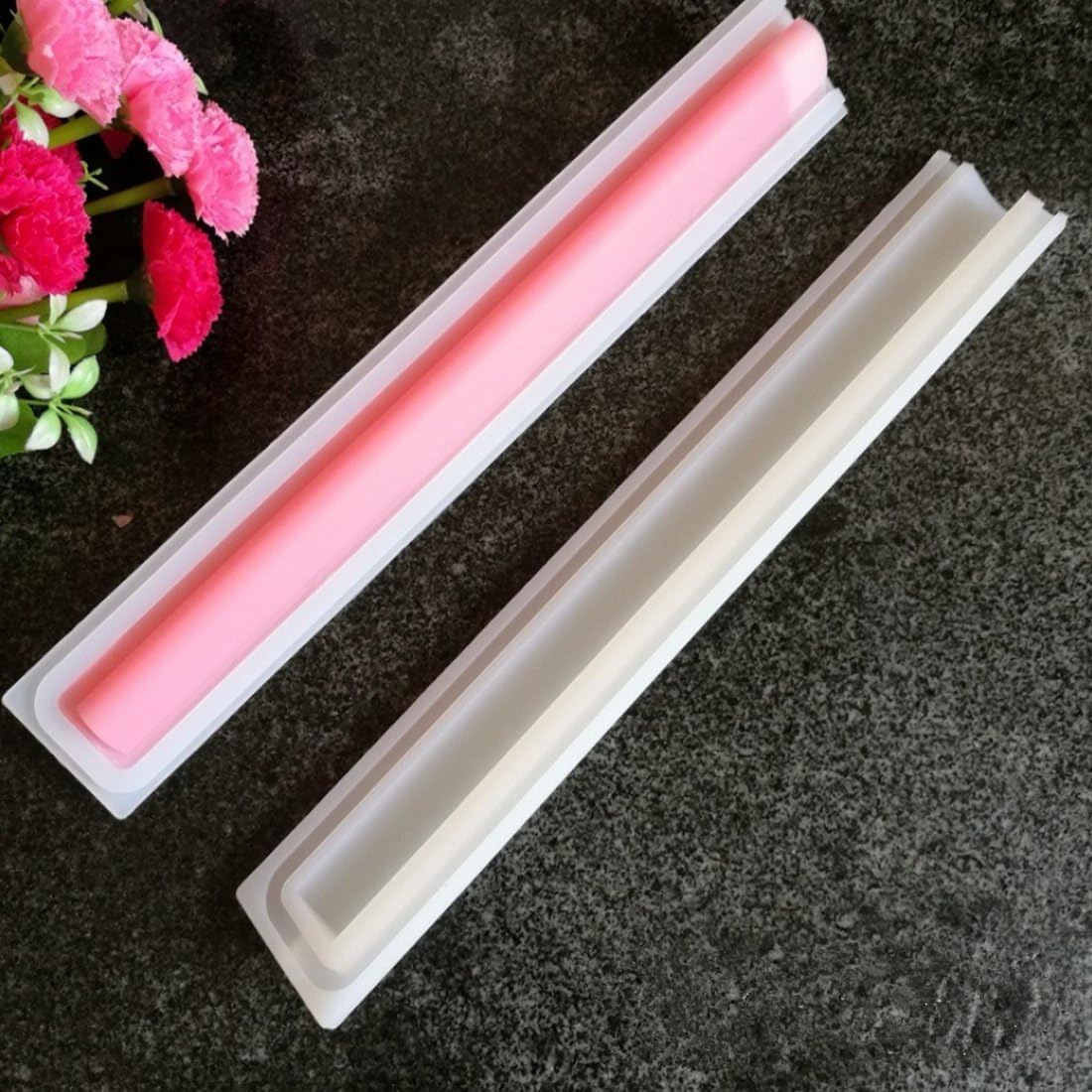 Amazon.com: Justfund Heart Shape Tube Column Silicone Soap/Candle Mold ...