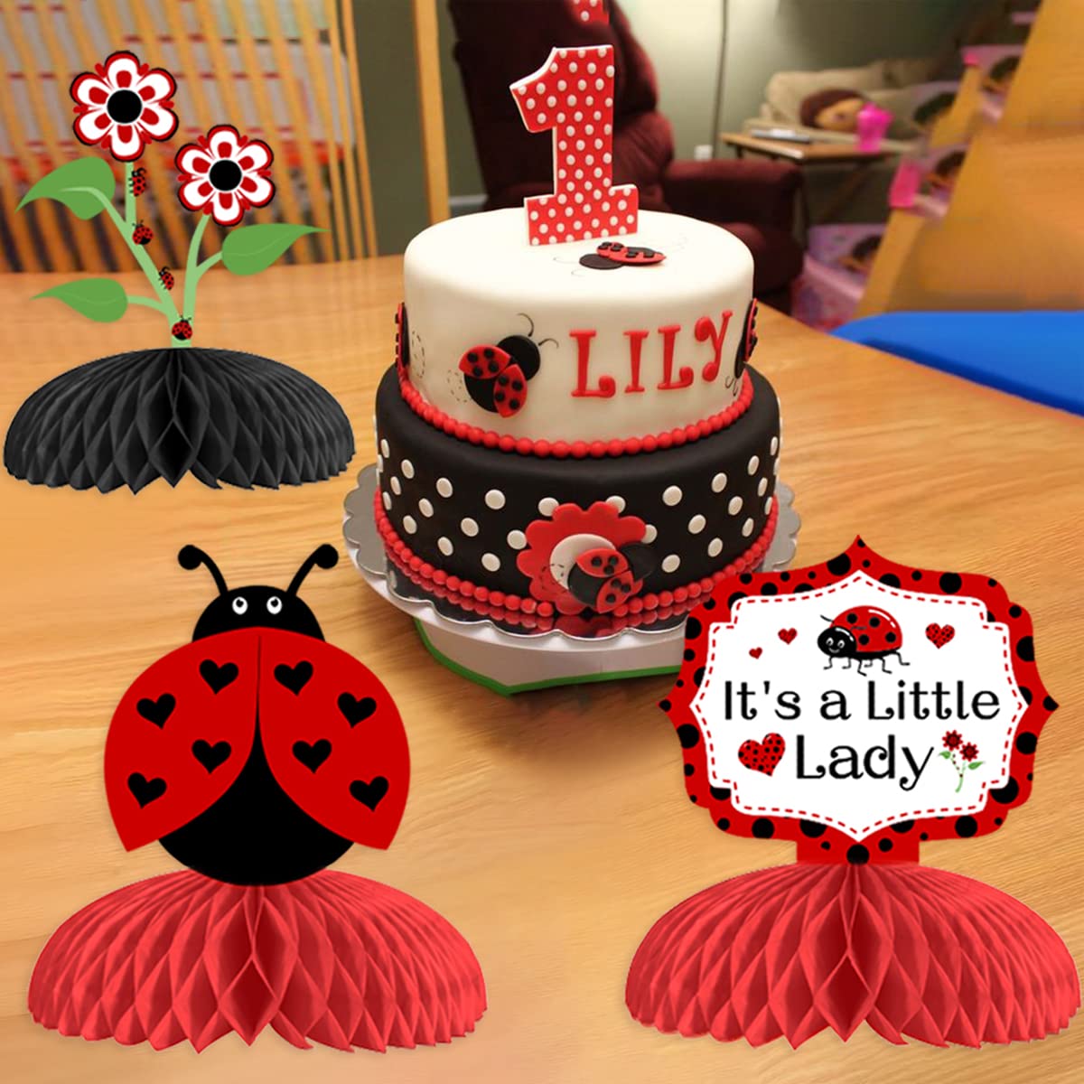 Ladybug Party Theme Centerpieces Ladybug Centerpiece Bottle Baby