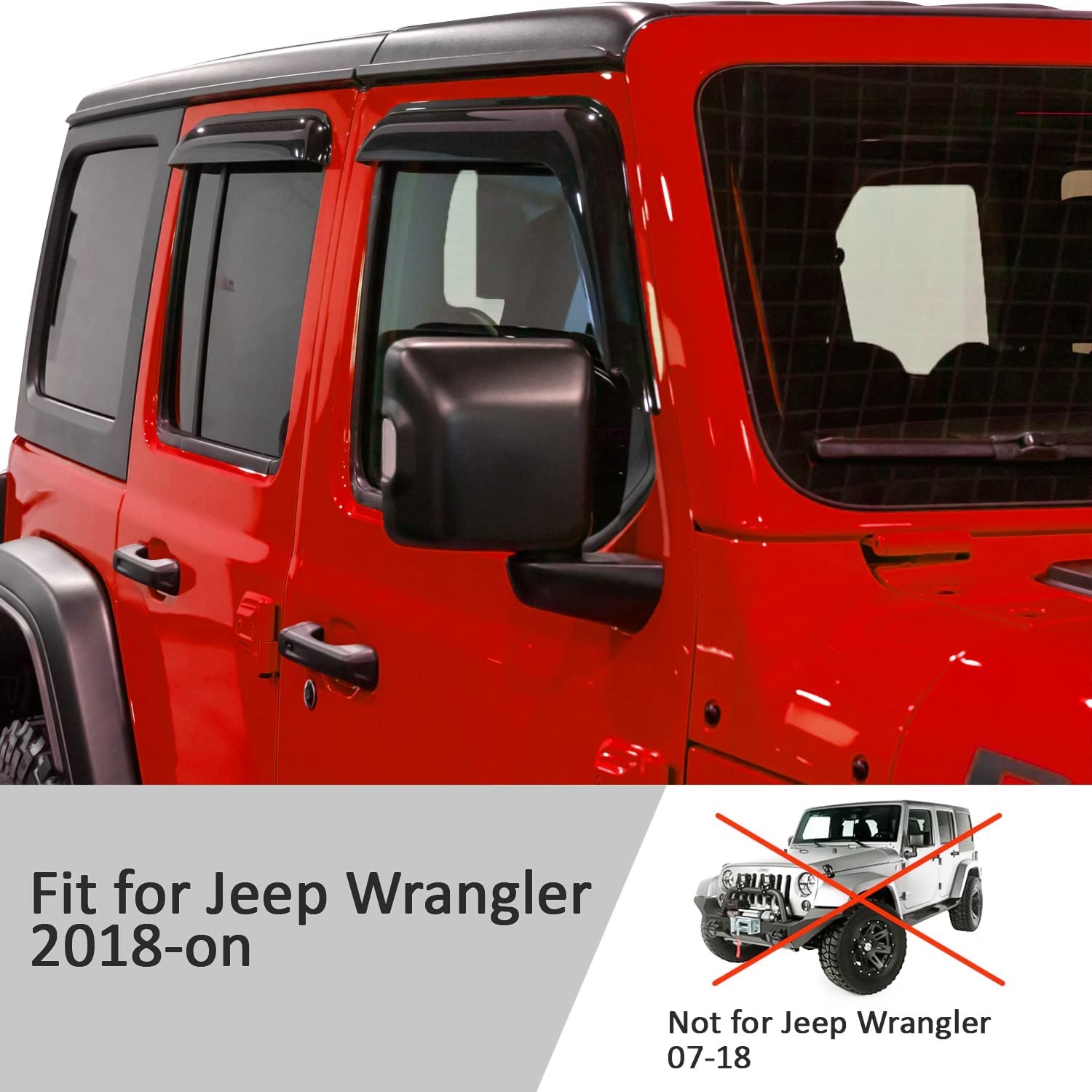 Snapklik.com : Voron Glass Tape-on Extra Durable Rain Guards For Jeep ...
