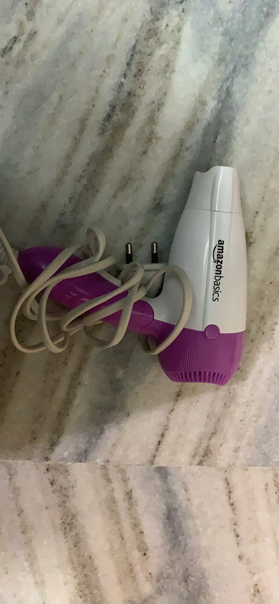AmazonBasics 1200Watts Compact Hair Dryer with Foldable Handle (Purple ...