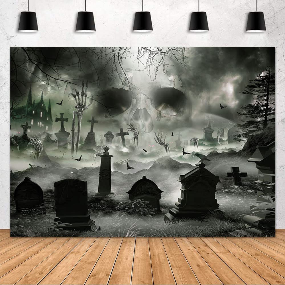 Amazon.com : MEHOFOND Halloween Backdrop for Photography Horror ...