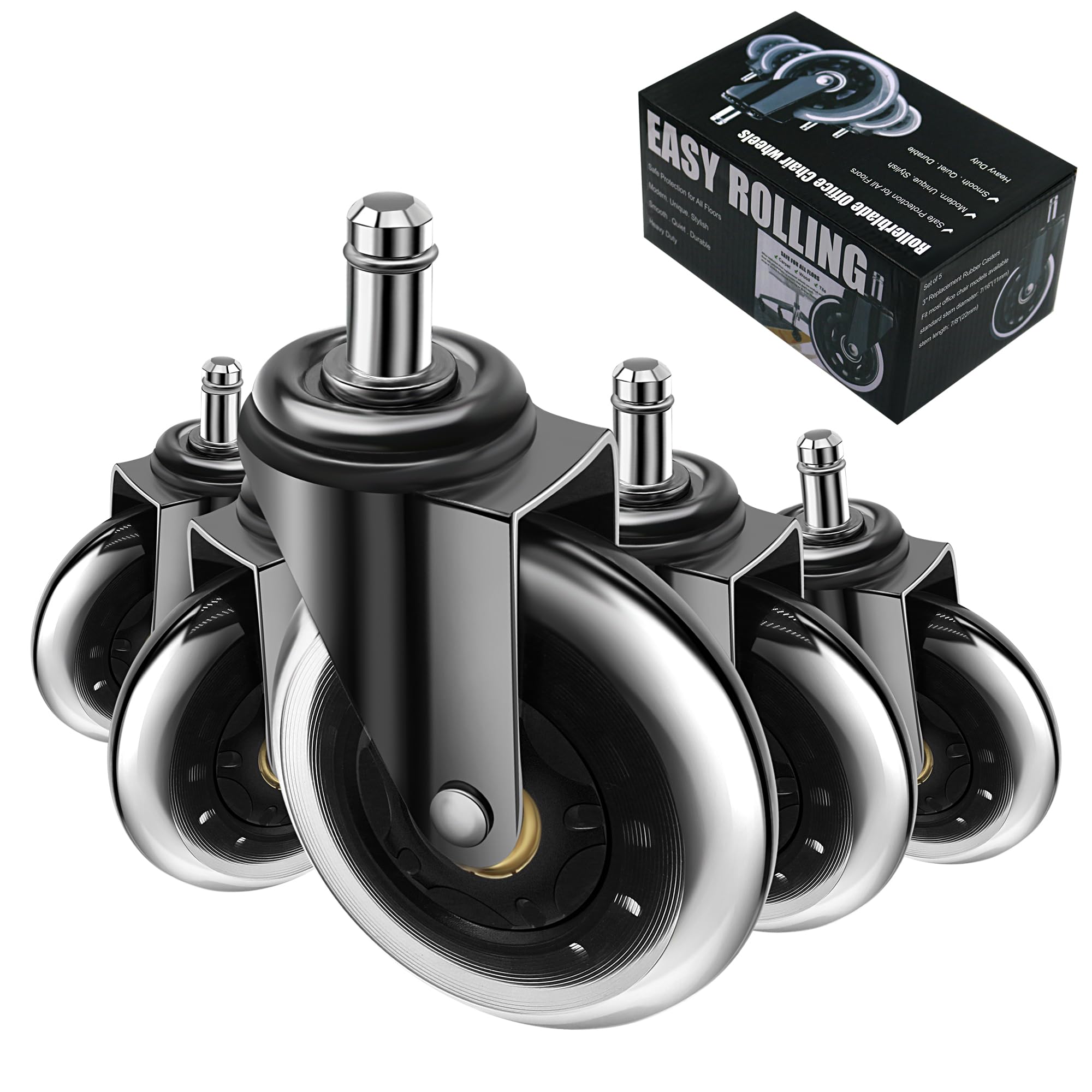 Snapklik.com : Office Chair Replacement Wheels Office Chair Replacement ...