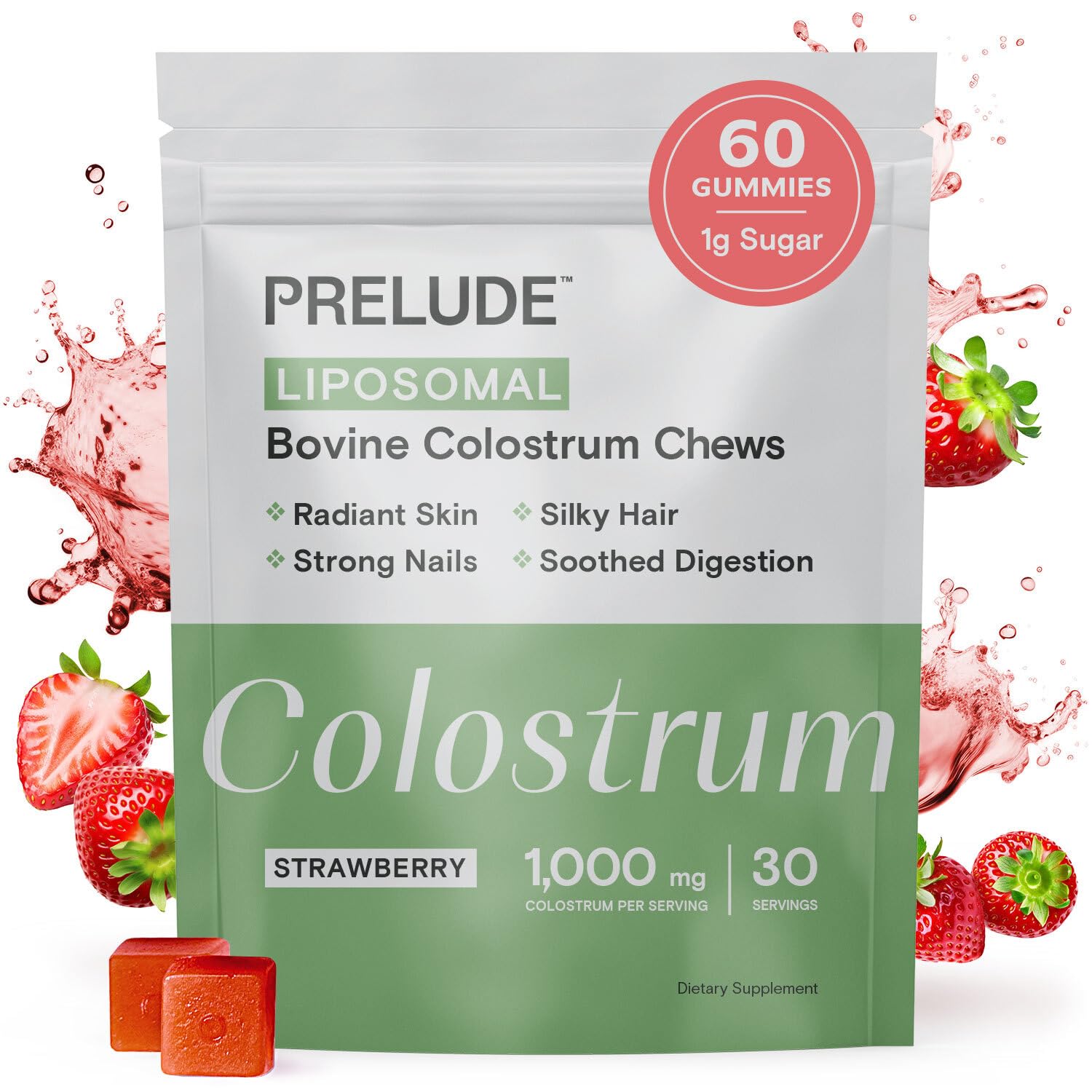 Amazon.com: Prelude Bovine Colostrum Chews for Gut Health, Bloating ...