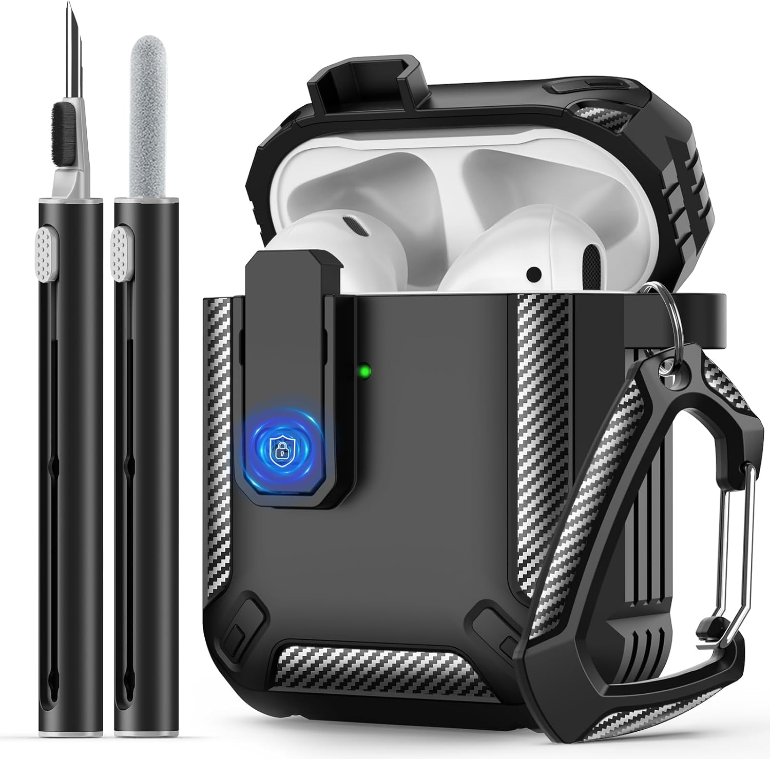 Amazon.com: Polislime for AirPods Cover Case with Cleaner kit,Carbon ...