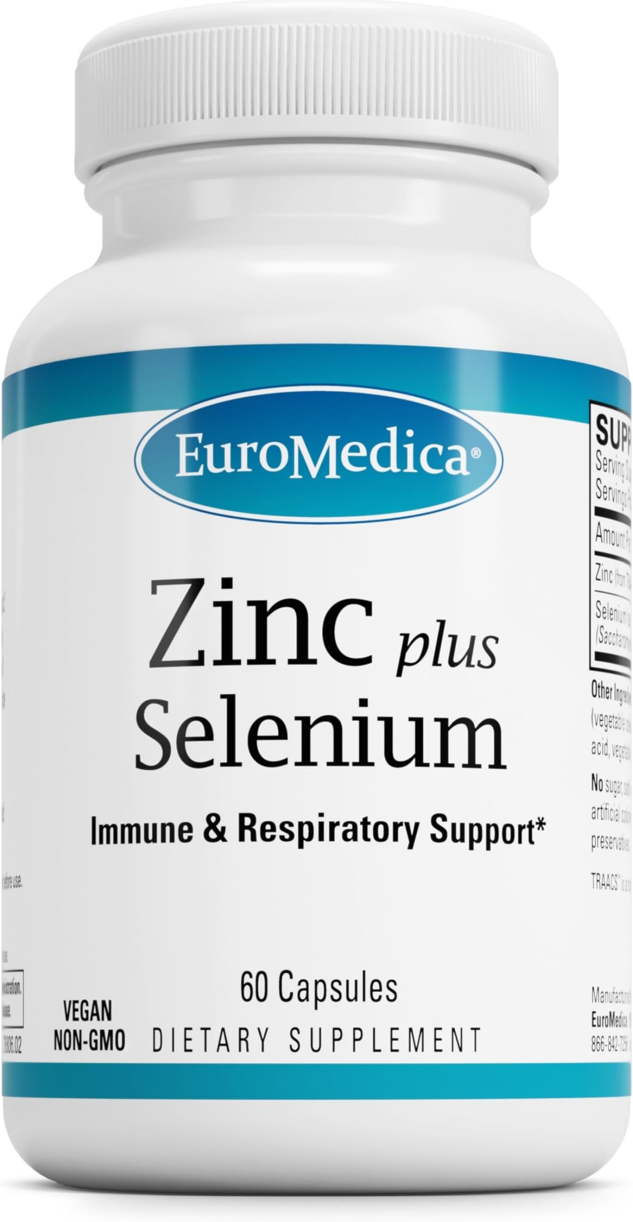Amazon.com: EuroMedica Zinc Plus Selenium - Immune & Respiratory Health ...
