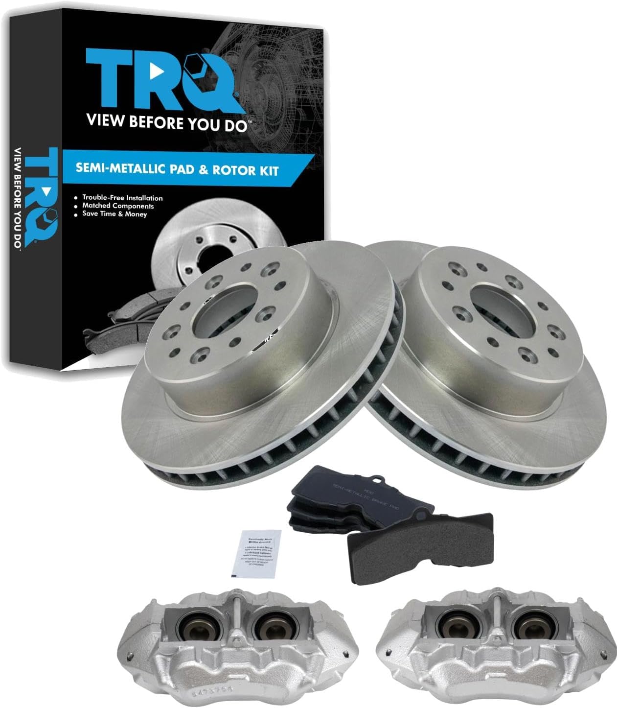 Amazon.com: TRQ Front Brake Pad & Rotor Kit Compatible with 1965-1982 Chevrolet Corvette ...