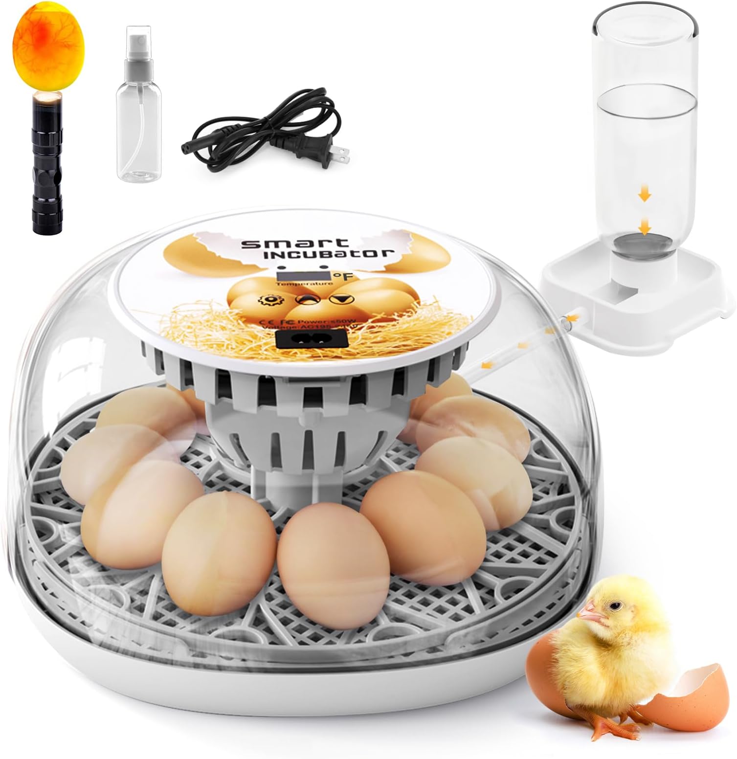 Amazon.com : MIKIROY Chicken Egg Incubator with Automatic Egg Turning ...
