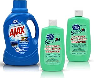 Amazon.com: SOILOVE Stain Remover 16oz (2 Pack) + AJAX Oxy Overload ...