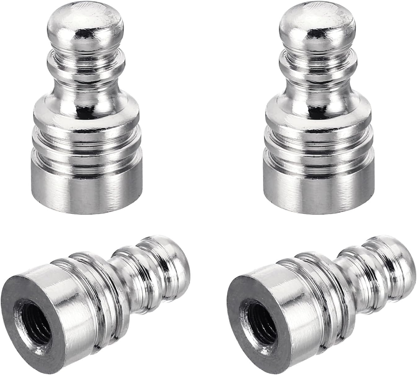 PATIKIL 1.5" Tall Brass Lamp Finials Cap Knob, 1 Set Lamp Screw Holder ...