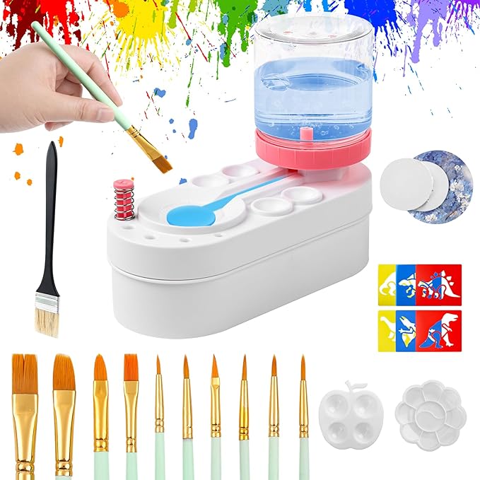 Amazon.com: Paint Brush Cleaner Set- Upgrade Brush Rinser with Drain ...