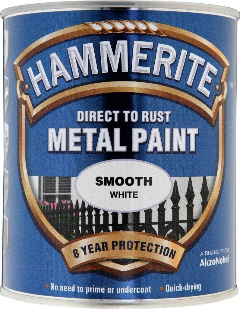 Hammerite Metal Paint Smooth 250ml White by Hammerite : Amazon.co.uk ...