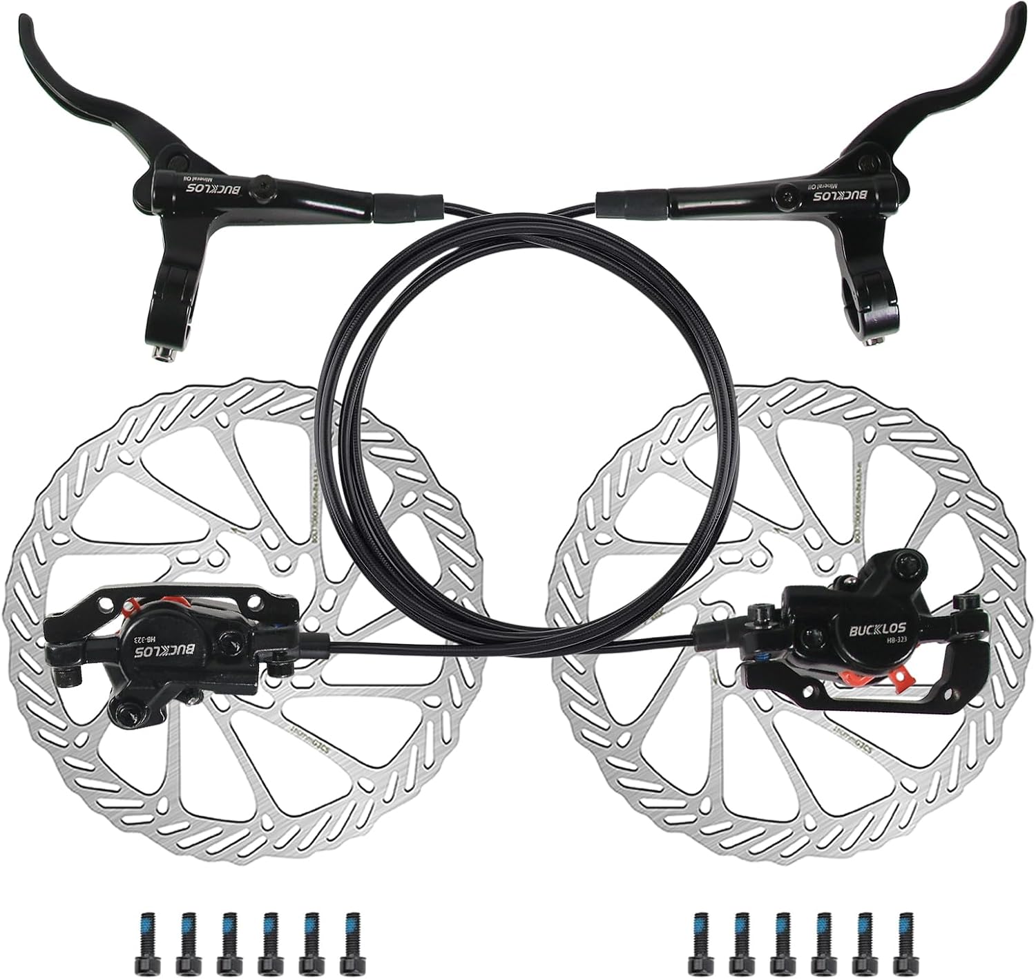 BUCKLOS Mountain Bike Disc Brake kit, MTB Mechanical Line Pulling Disc ...