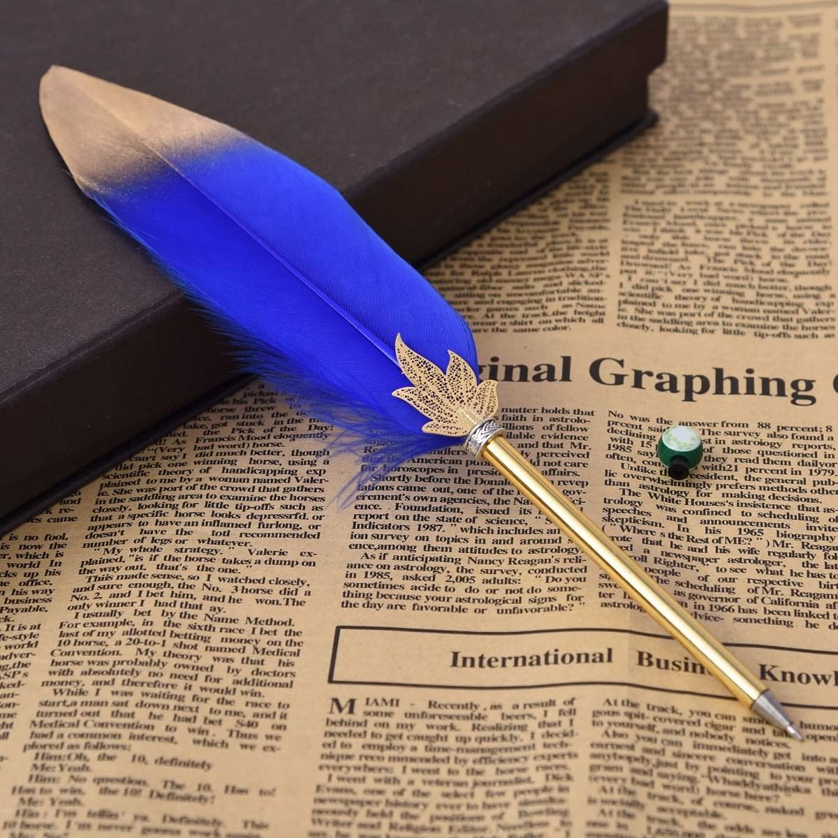 Amazon.com : Quill Pen Vintage Feather Calligraphy Pen Refined Quill ...