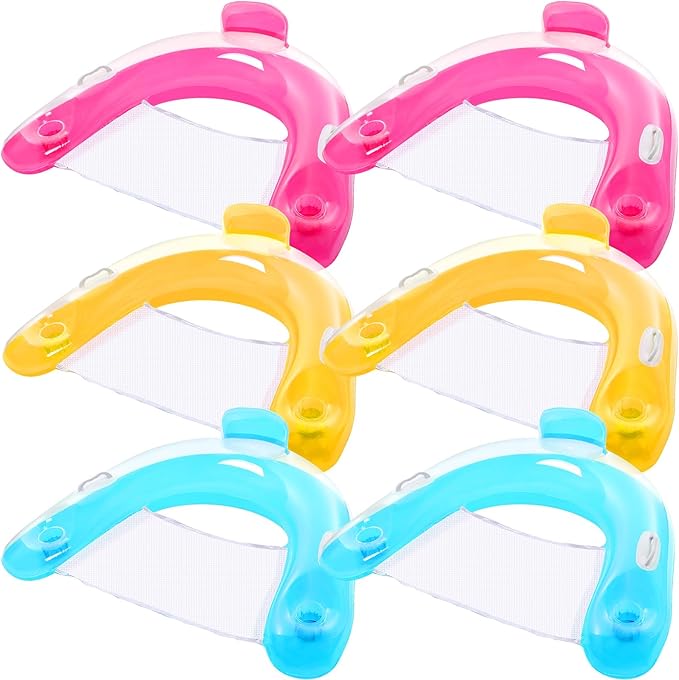 Amazon.com: Sonwyoung 6 Pcs Inflatable Pool Float Chair with Cup ...