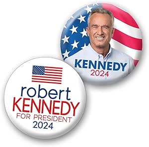 Amazon.com: Kennedy 2024 Buttons - Robert RFK Jr - 2-Pack Photo With ...