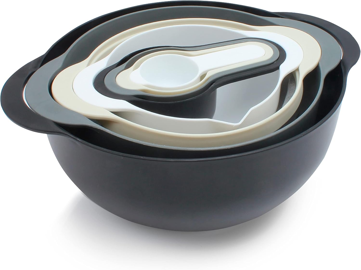 Amazon.com: COOK WITH COLOR Nesting Bowls with Measuring Cups Colander ...