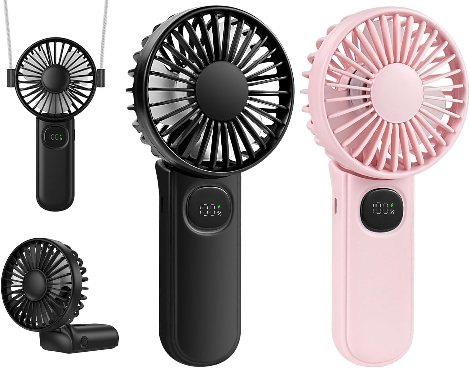 Amazon.com: QQT Mini Handheld Fan,4 Speed Adjustable Portable Battery ...