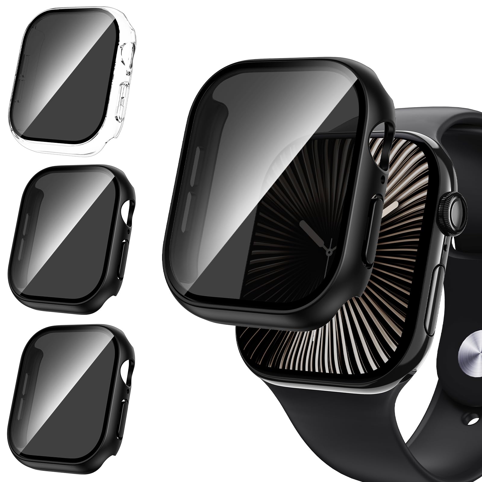 Amazon.com: Tensea [3Pack for Apple Watch Screen Protector Case Series ...