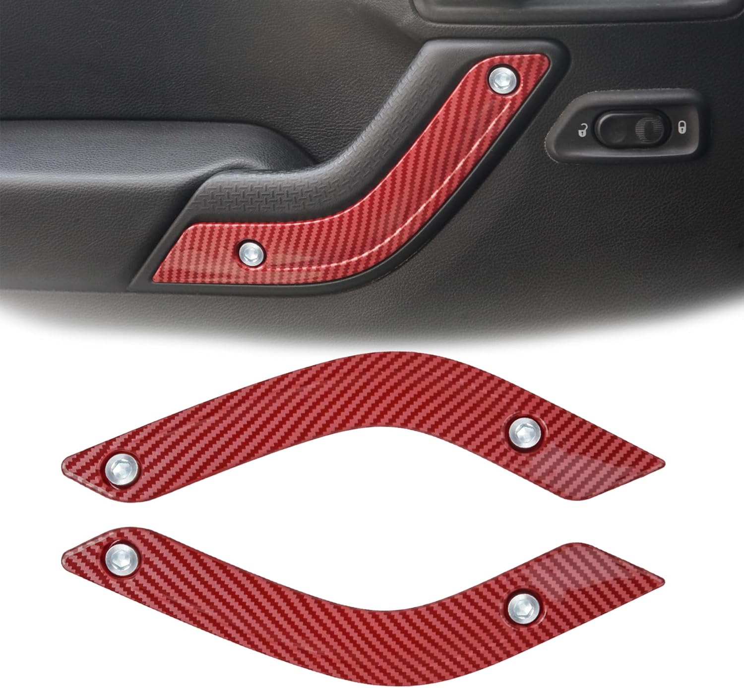 Amazon.com: Phamyor Interior Door Grab Handle Inserts Cover Trim for ...