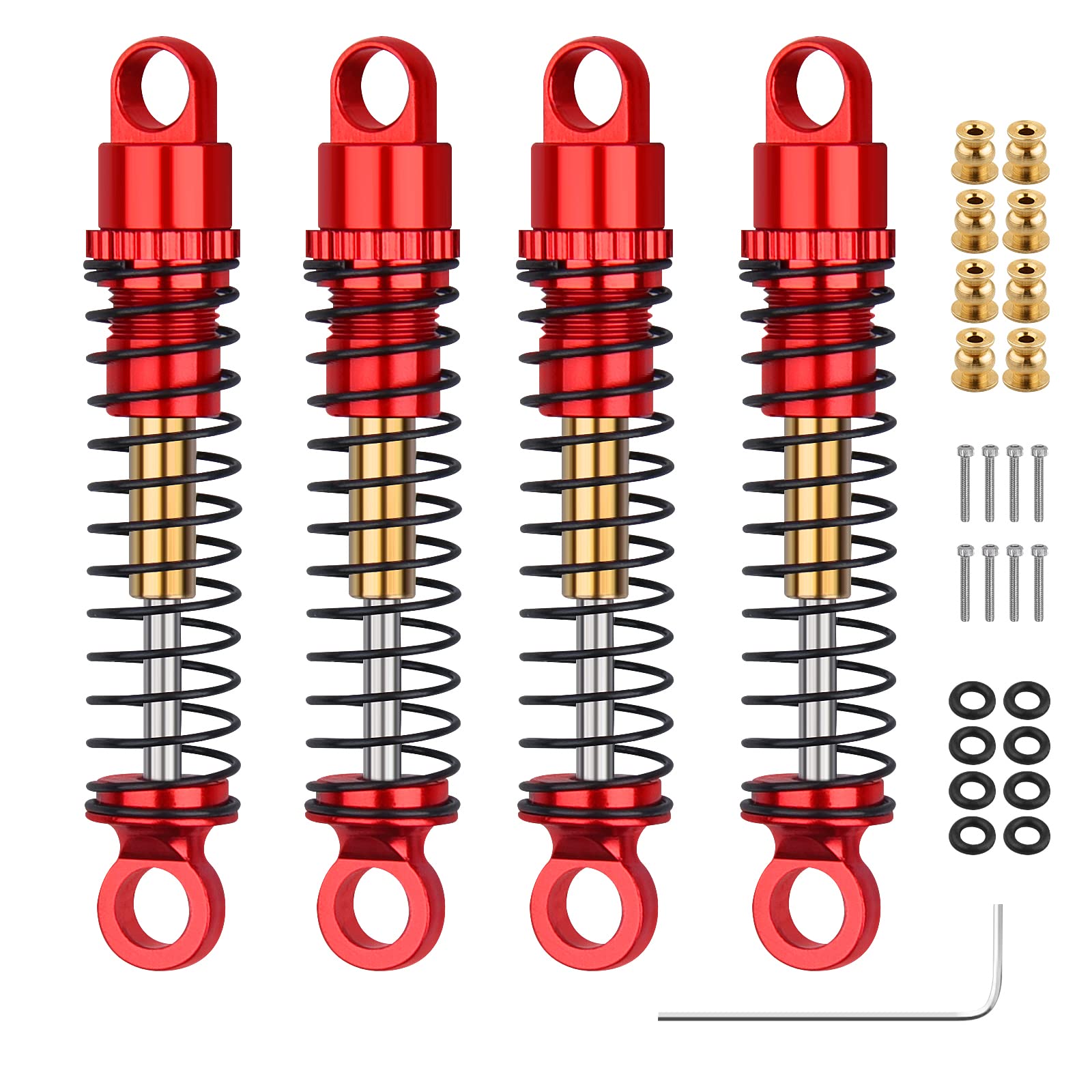Amazon.com: 4Pcs 1/24 RC Shocks Set 43mm Aluminum Shocks Absorber for ...
