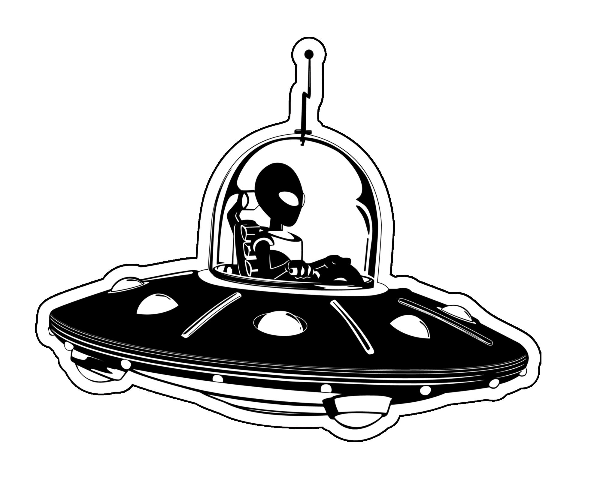 Ufo Clipart Black And White