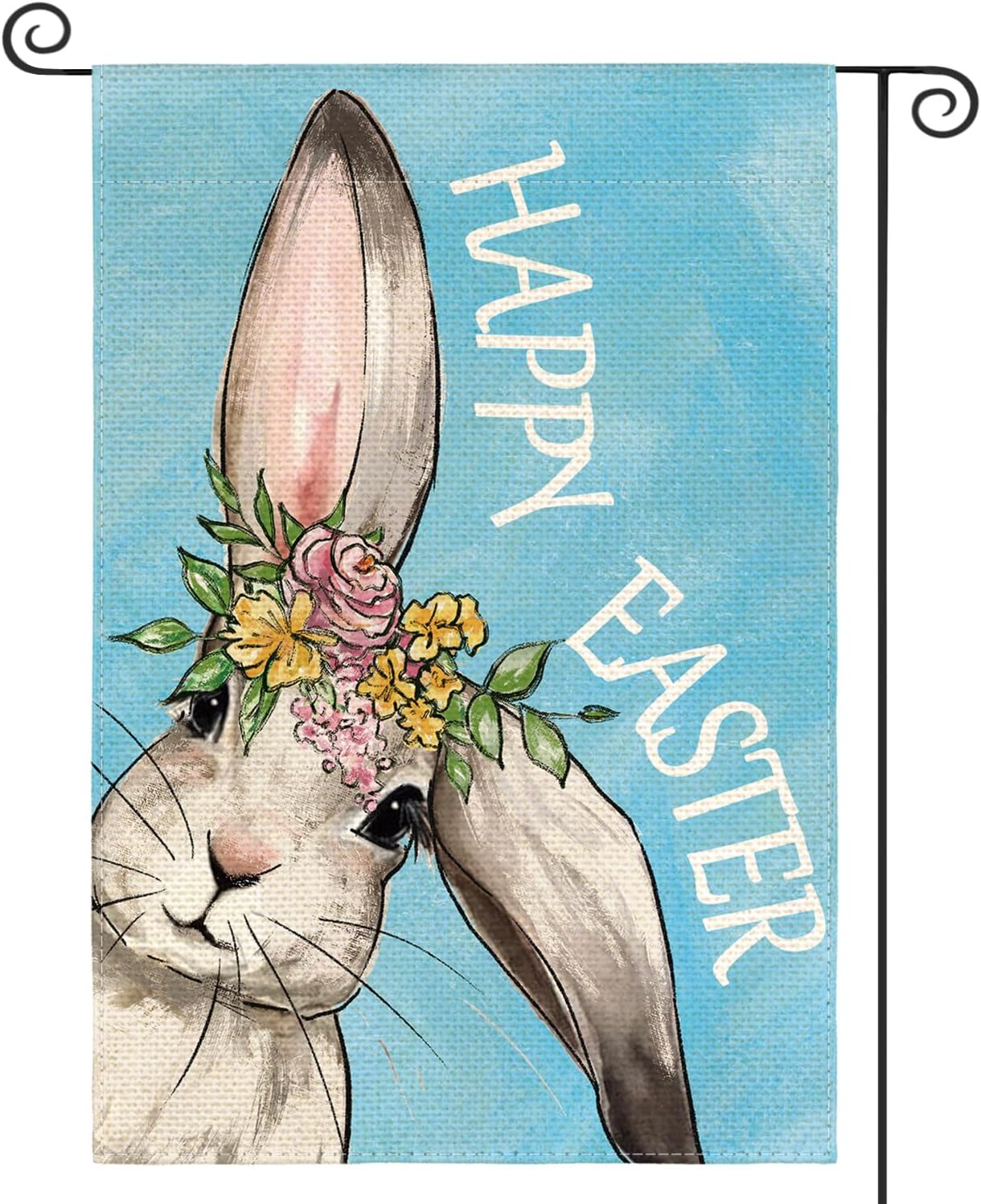 Amazon.com : AVOIN colorlife Happy Easter Bunny Garden Flag 12x18 Inch ...