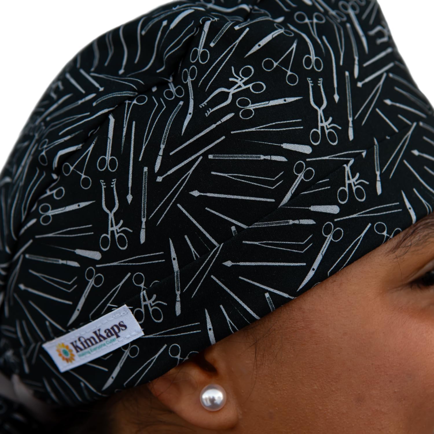 Amazon.com: KimKaps Ponytail Style Surgical Nurse Scrub Hat - Surgical Healing Instruments ...