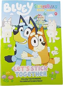 Bluey Sticker by Numbers Book - 16 Activity Sheets and 2 Full Sticker ...