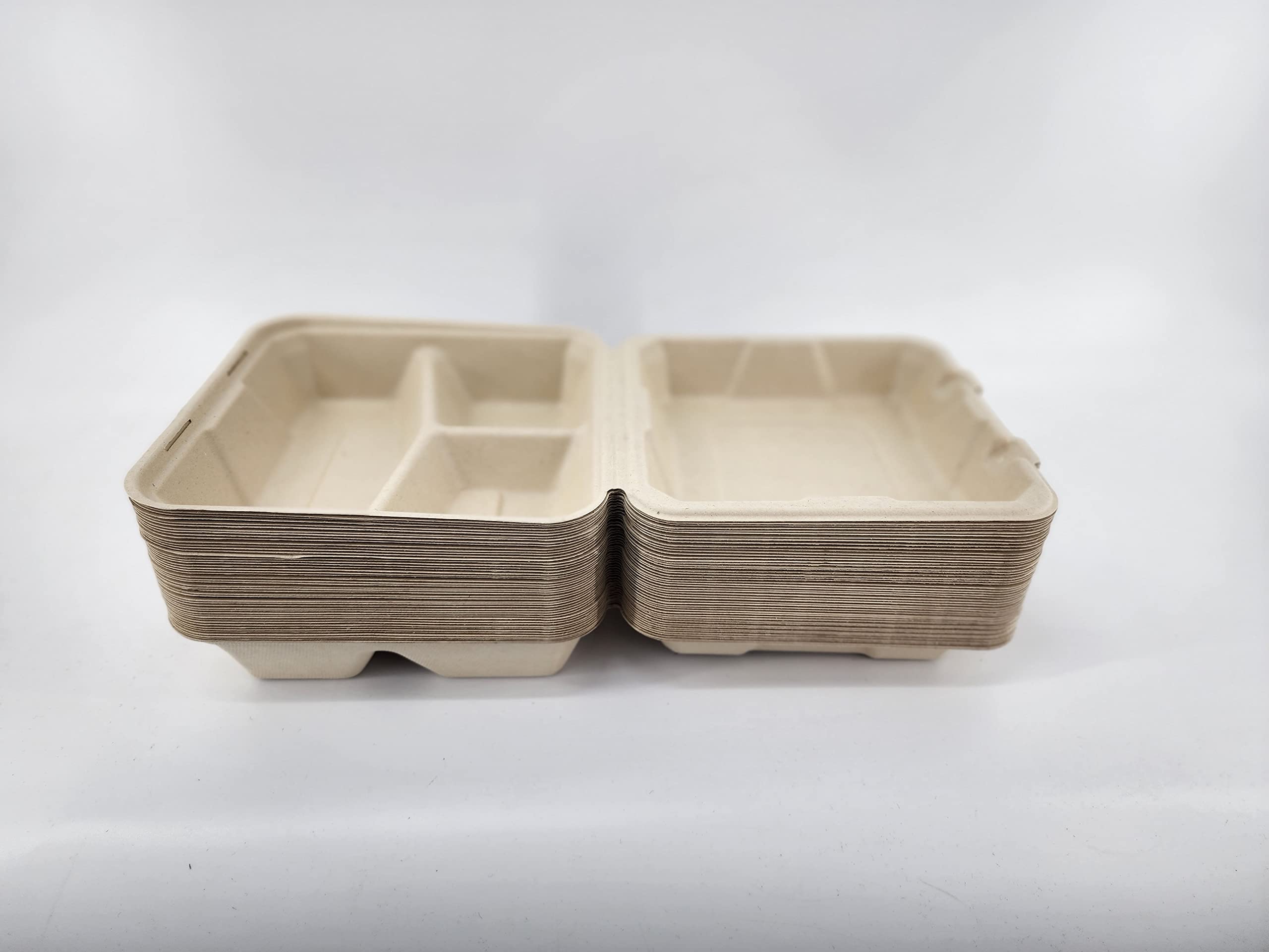 Snapklik.com : 100% Compostable Clamshell Take Out Food Containers 8X8 ...
