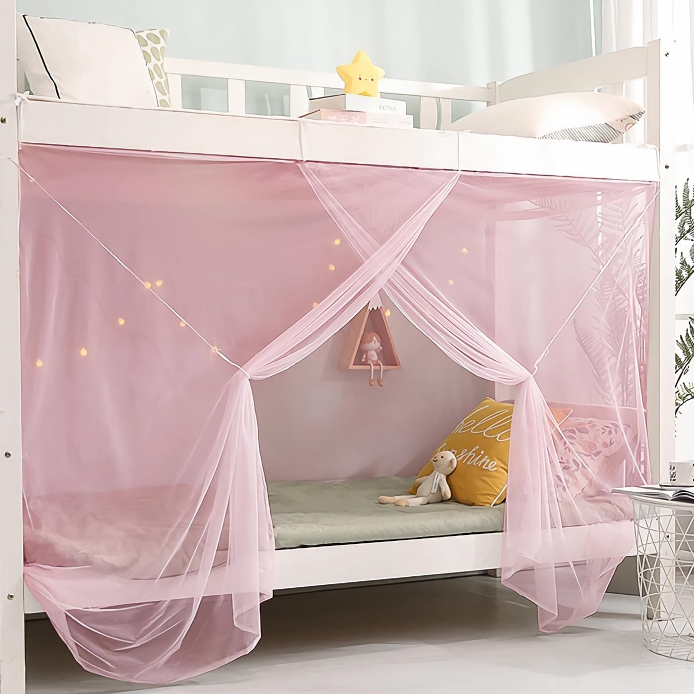 Eimilaly 8 Canopy Bed Curtains for Girls Boys Bed Decoration Bed Canopy ...