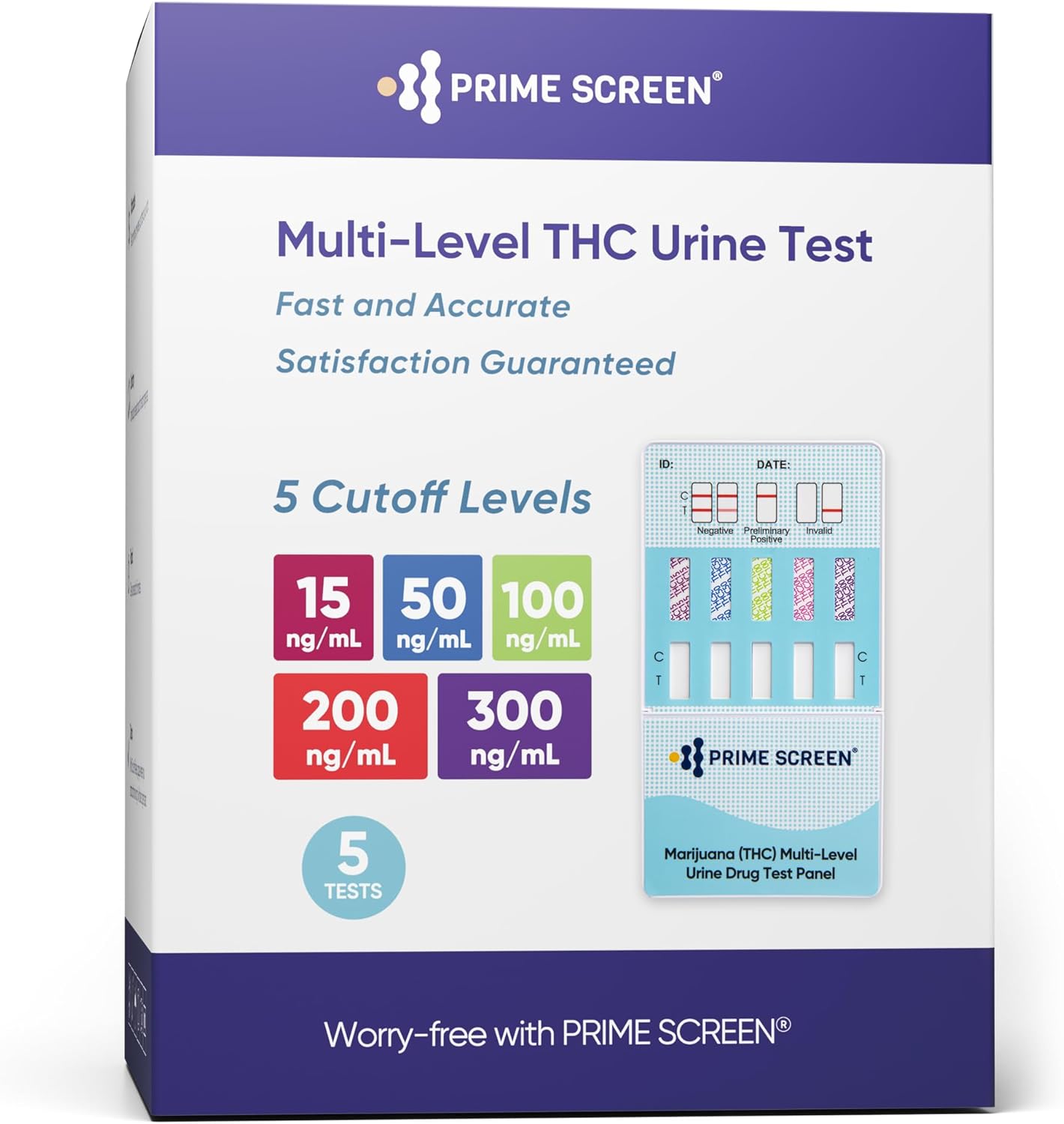Amazon.com: Prime Screen Multi Level Marijuana(THC) Urine Test Kit ...