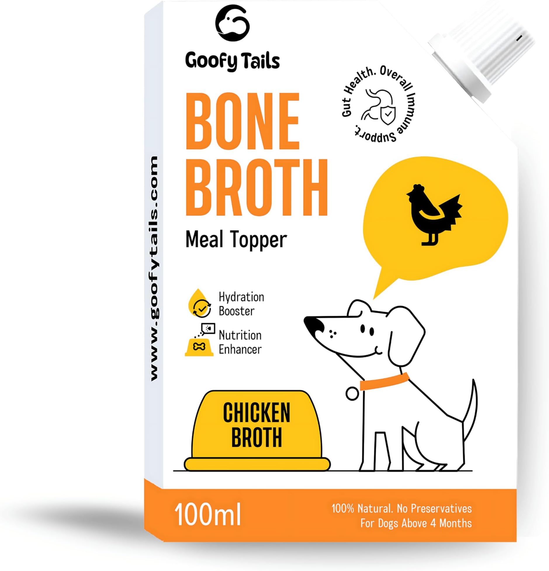Pawshtik Chicken Bone Broth for Dogs & Cats 200ml (Pack of 2) | Liquid ...