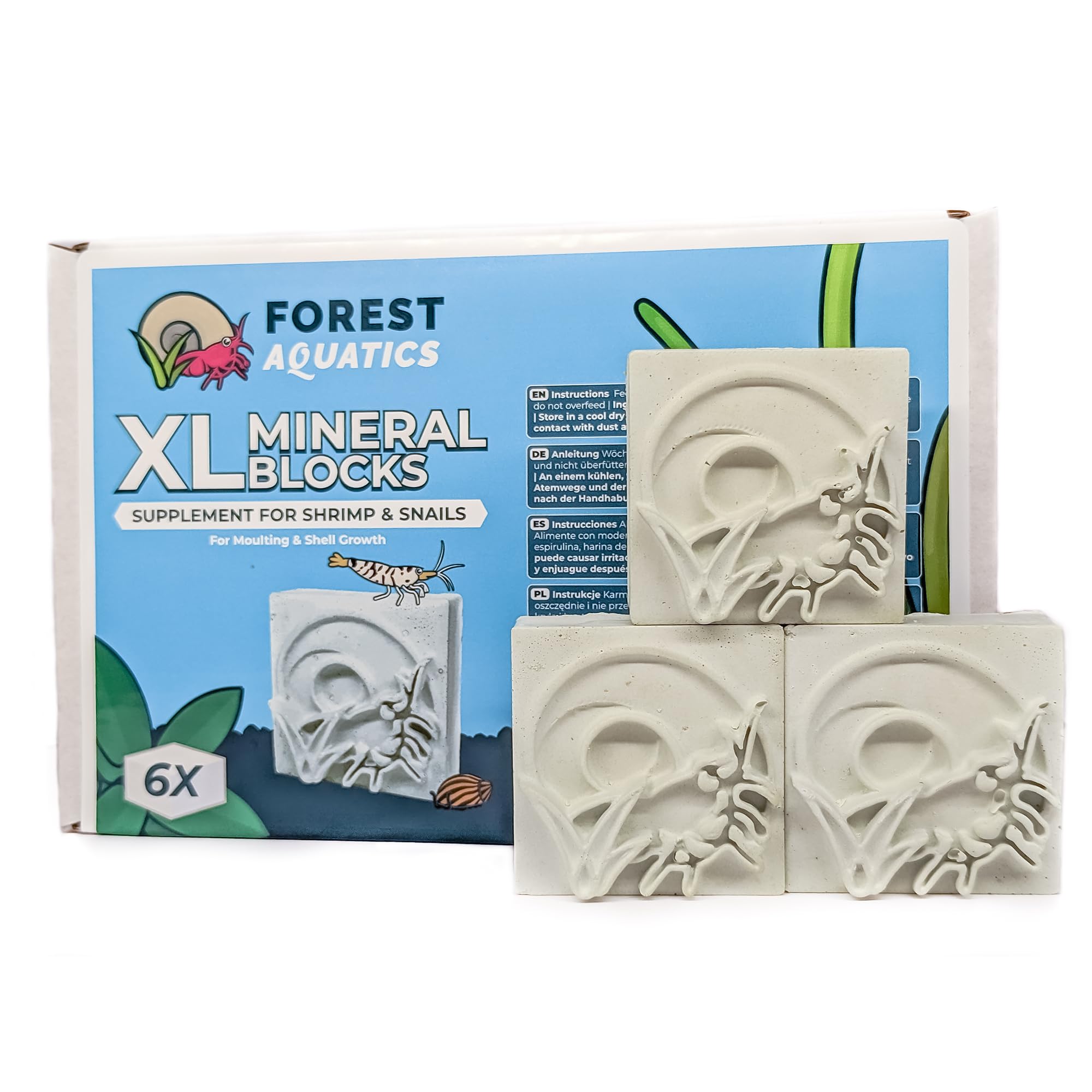 Forest Aquatics Large Calcium Mineral Block Food for Shrimp Snails ...