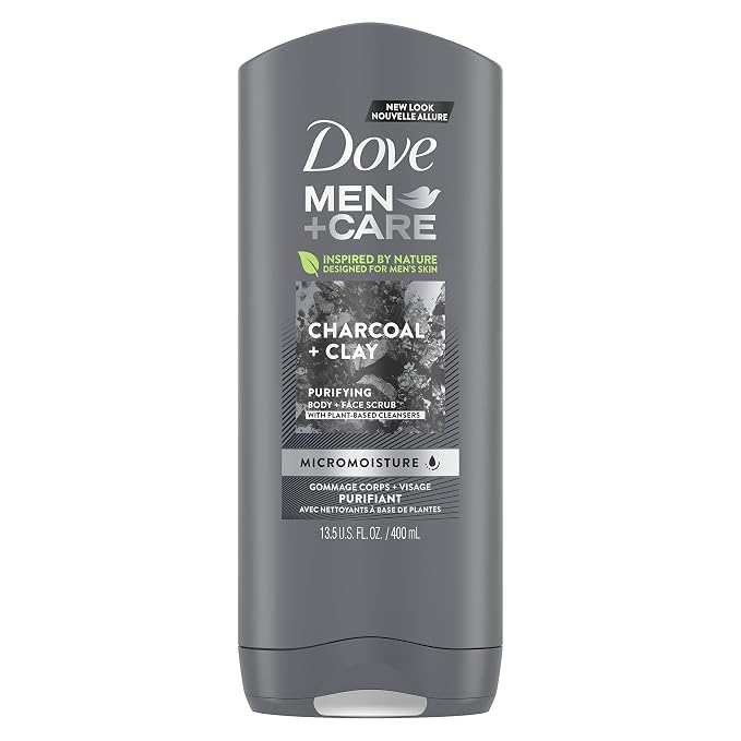 Amazon.com : DOVE MEN + CARE Elements Body Wash Charcoal+Clay 13.5 oz ...