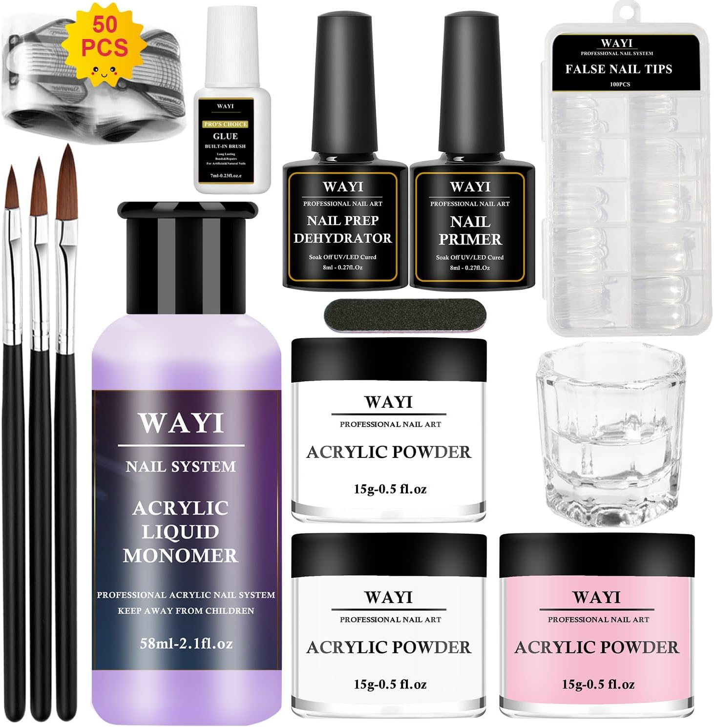 Amazon.com : NICOLE DIARY Acrylic Nail Kit - Fall Acrylic Powder Set ...