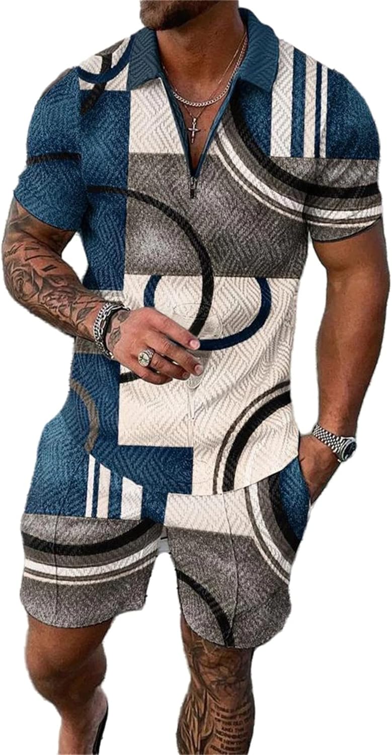 Amazon.com: Ldihjaos Men's Short Sets Outfits 2 Piece Summer Tracksuit ...