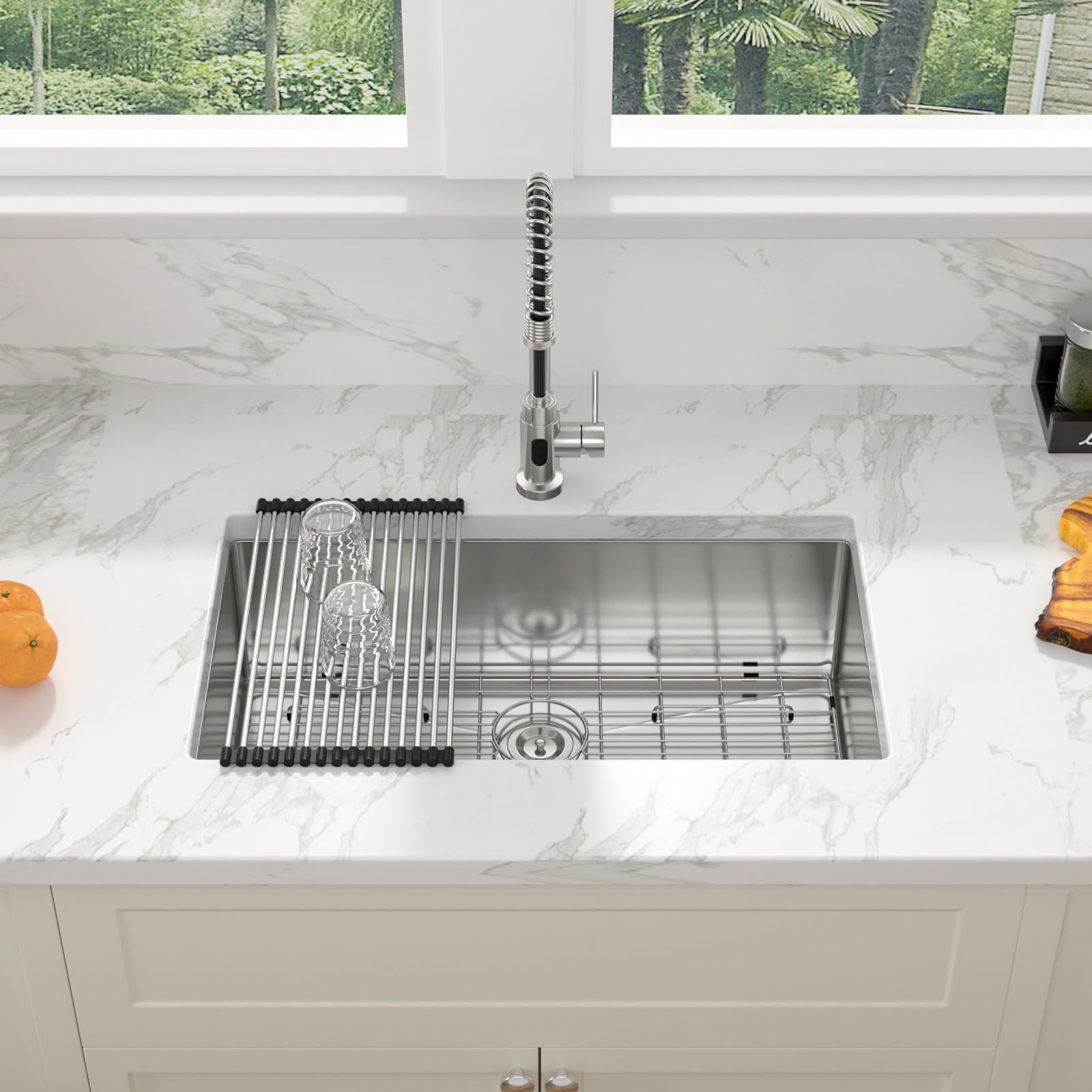 Snapklik.com : 32 Kitchen Sink Undermount Stainless Steel - 32x19 ...