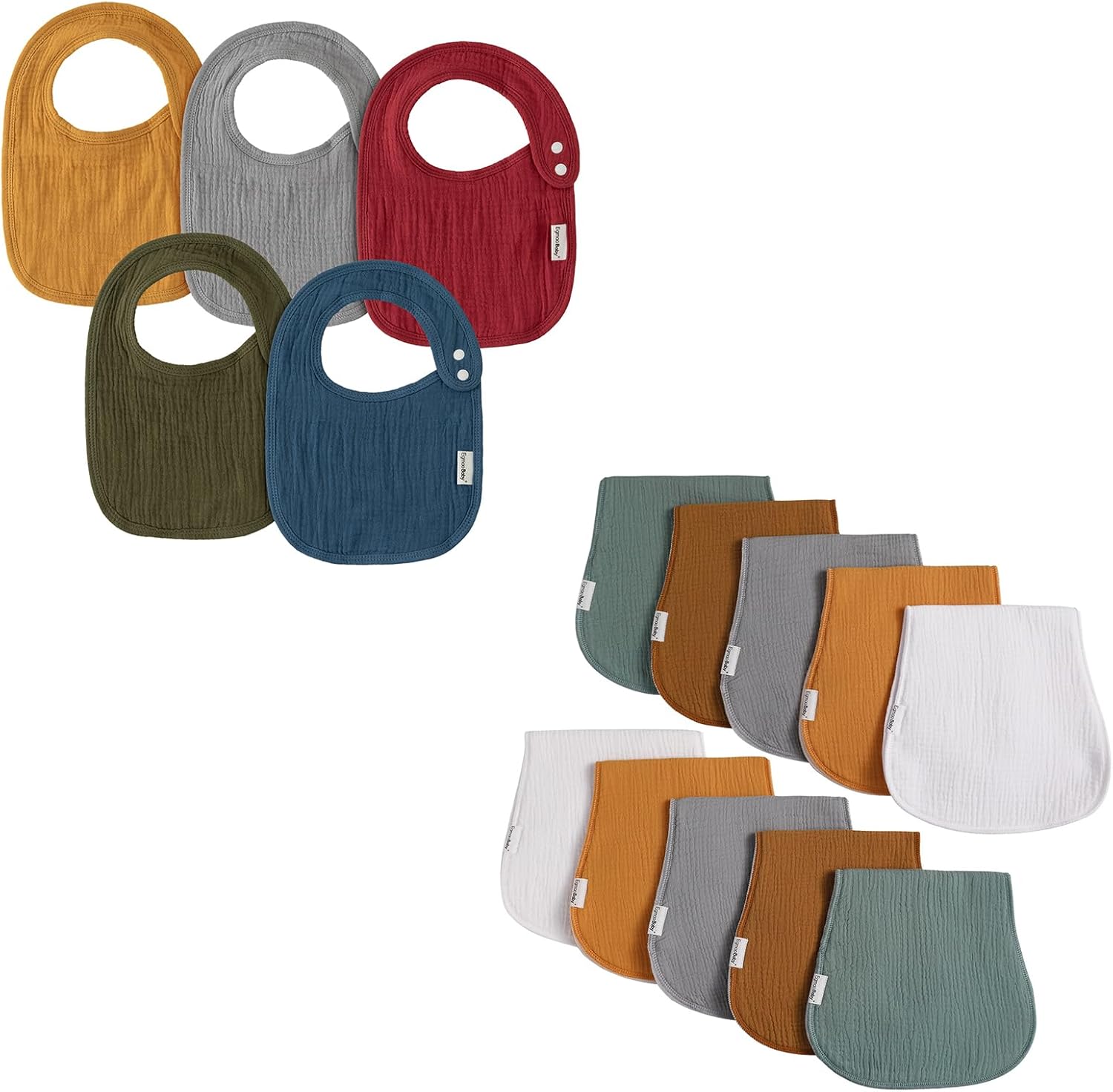 Amazon.com: Muslin Bibs for Baby Boys Girls,Organic Muslin Baby Bib for ...