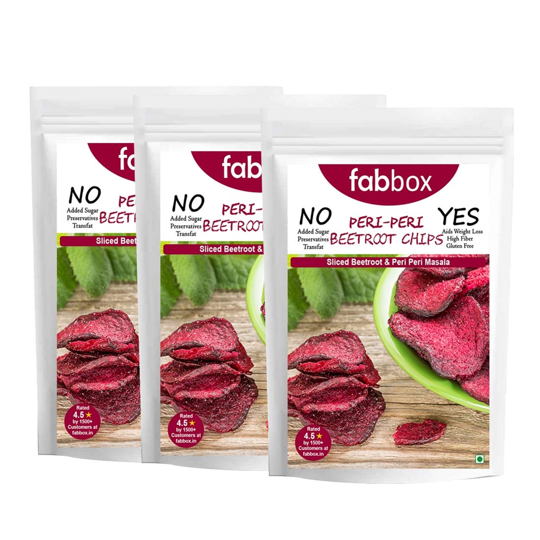 Fab box Non-Fried Beetroot Chips with Peri-Peri | High Protein and ...