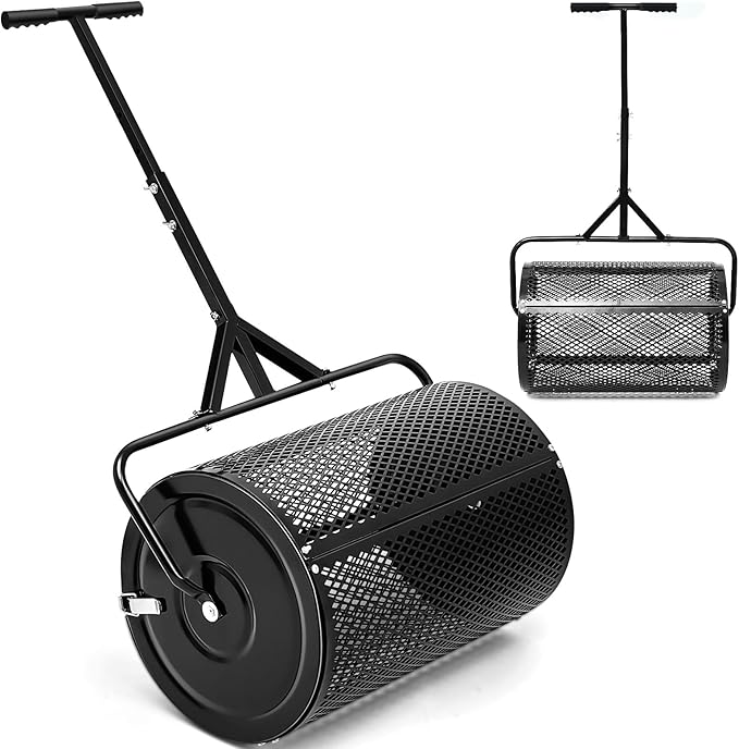 Amazon.com : Hiboom 36 Inch Compost Spreader, Peat Moss Spreader ...