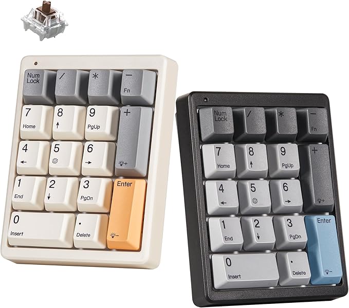 Amazon.com: Kisnt Number Pad, Mechanical Numpad Wired USB Standard 17 ...
