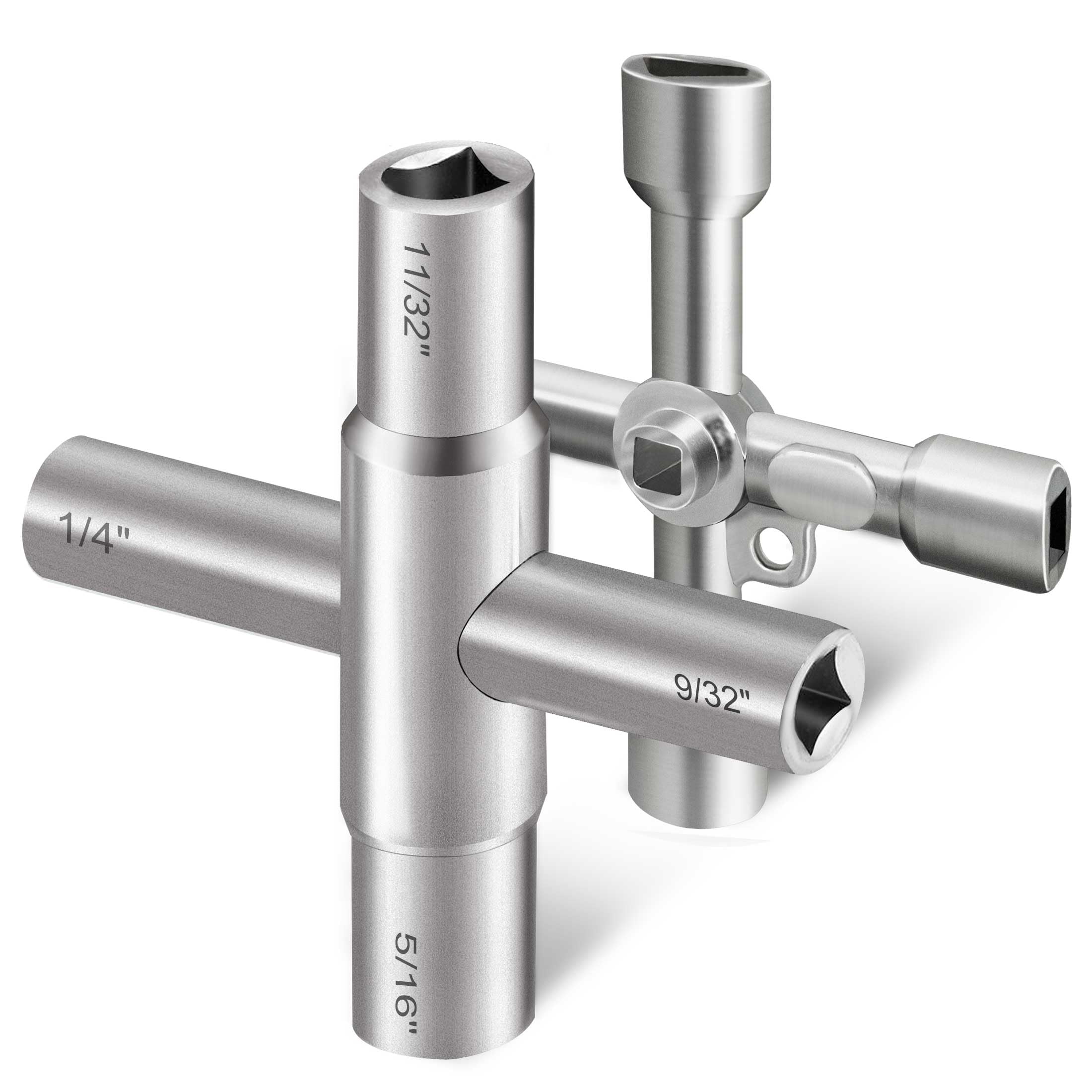 Viganoc 2Pc. 4 Way Sillcock Key Set, Utilities Key, Multi-Functional ...