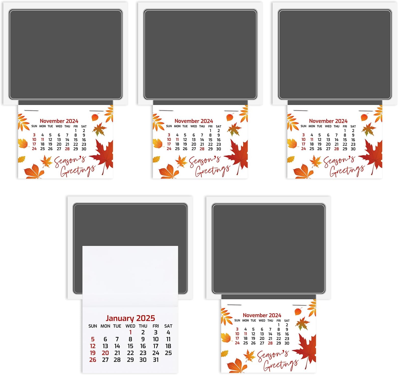 Amazon.com: Glenmal 5 Pack 2025 Peel and Stick Calendar 2-in-1 Car ...