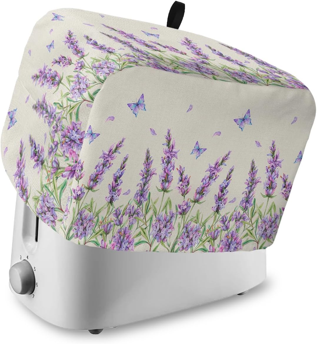 Amazon.com: Toaster Covers 2 Slice Purple Lavender Flower Butterfly ...