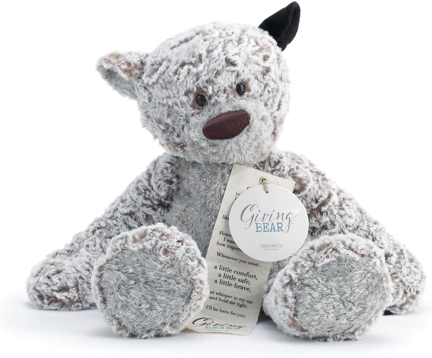 Amazon.com: DEMDACO Giving Bear with Corduroy Ear Children's Plush ...